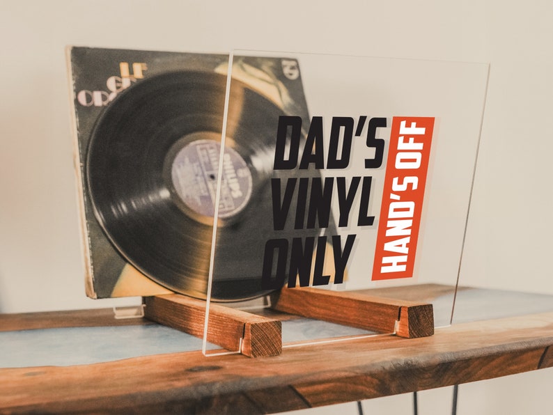 Personalized Vinyl Record Flip Rack Storage Display, Custom Walnut ...