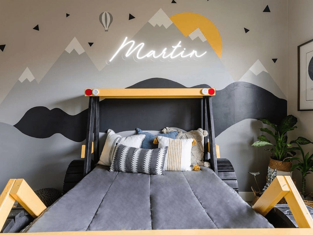 Custom Kids Room Name Neon Sign, Personalized Kids Room Decor, Boy Name ...