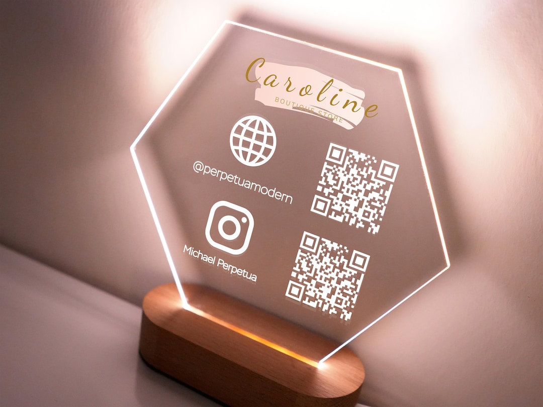 Instagram Facebook Zelle Venmo Cashapp QR Code Sign, Custom Business ...