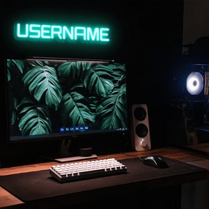 Custom Gamer Neon Sign, Personalized Neon Game Tag, Custom Neon Light ...