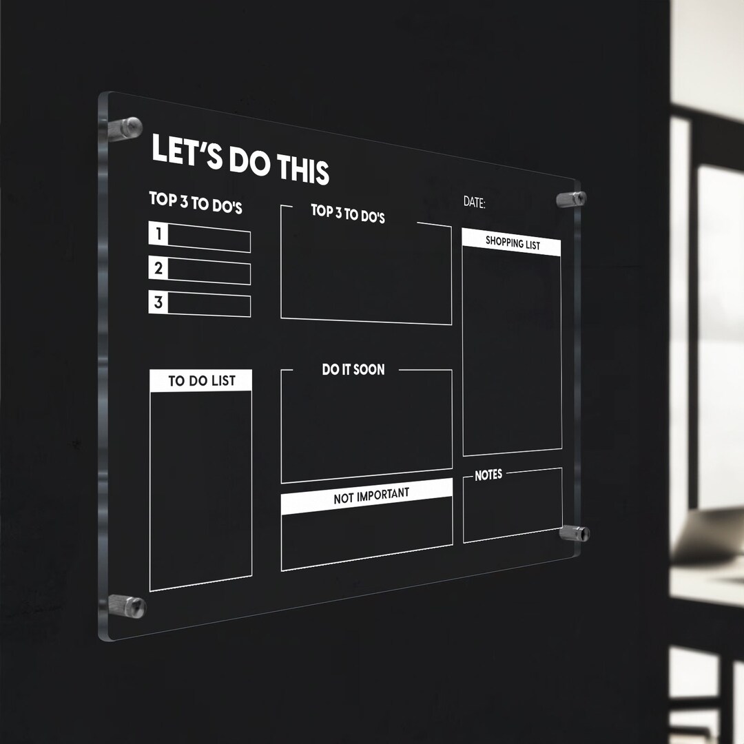 Personalized Wall to Do List, Acrylic Planner, Acrylic Calendar, Office ...