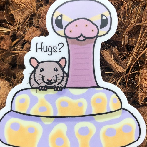 Ball Python Heart Sticker - Etsy