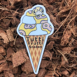 Ball Python Ice Cream Cone Snake Stickers Cute Snake - Etsy