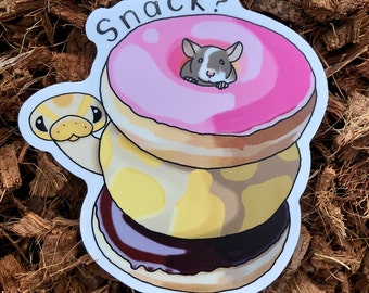 Ball Python Hugs Sticker Cute Snake Stickers - Etsy
