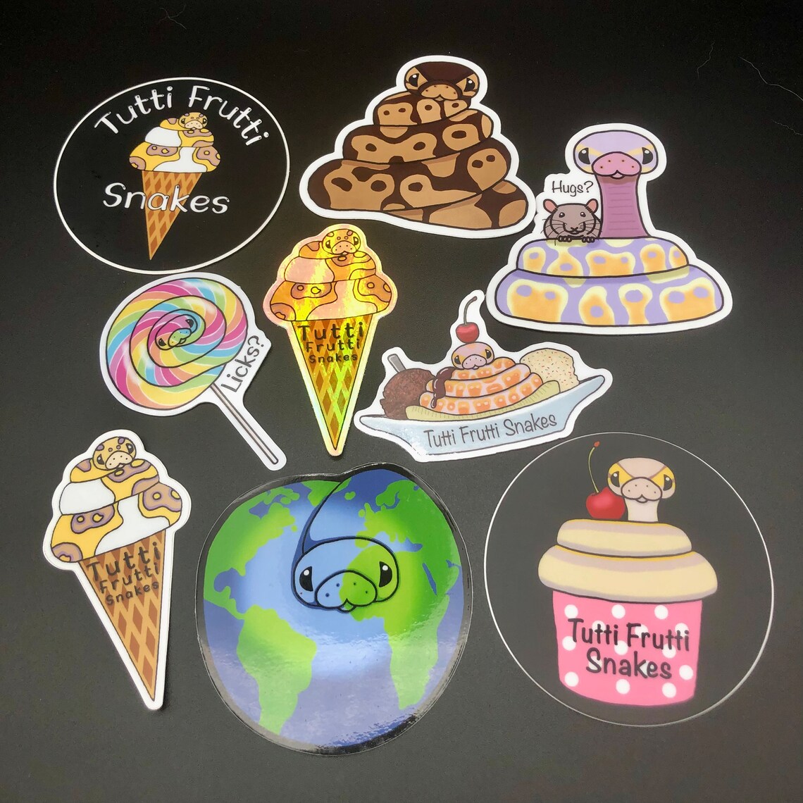 Ball Python Hugs Sticker Cute Snake Stickers - Etsy