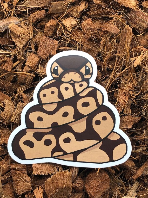 Ball Python Poop Emoji Sticker Cute Snake Stickers - Etsy