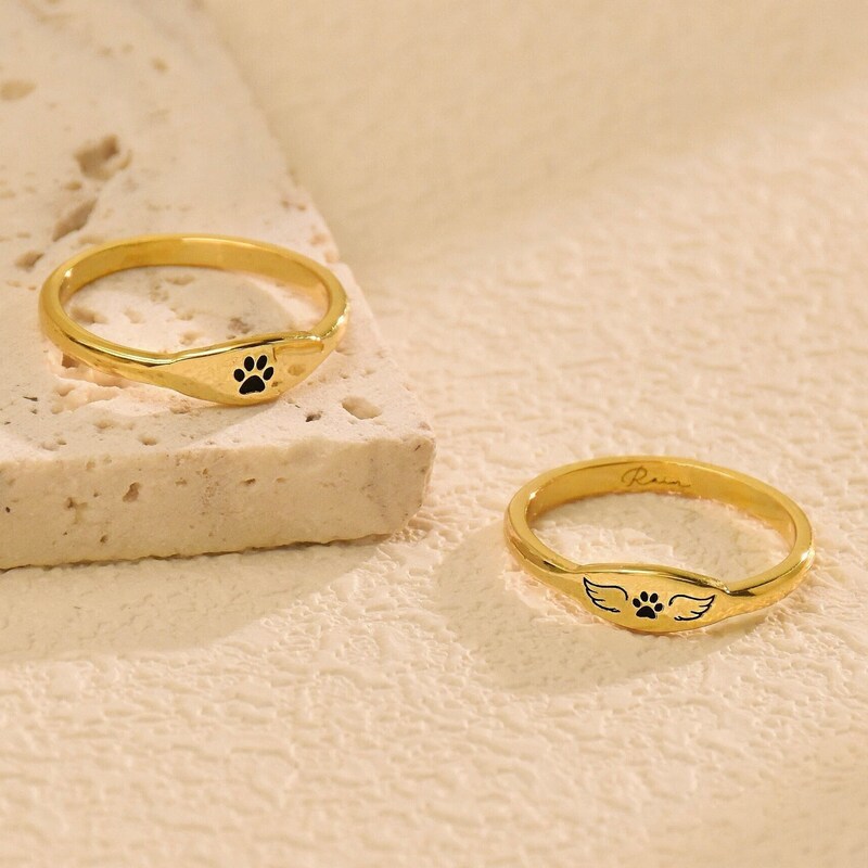 Dog Memorial Ring - Etsy