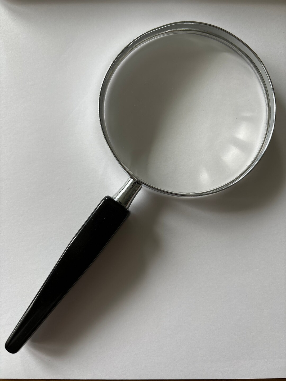 Vintage Medium Magnifying Glass, Metal Frame With Plastic Mid Century ...