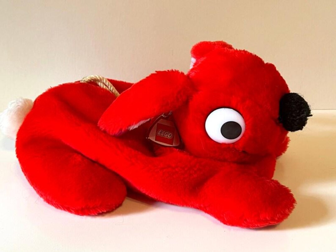 Vintage 1984 80's Lego Duplo Red Plush Bunny Rabbit Carrier Bag W ...