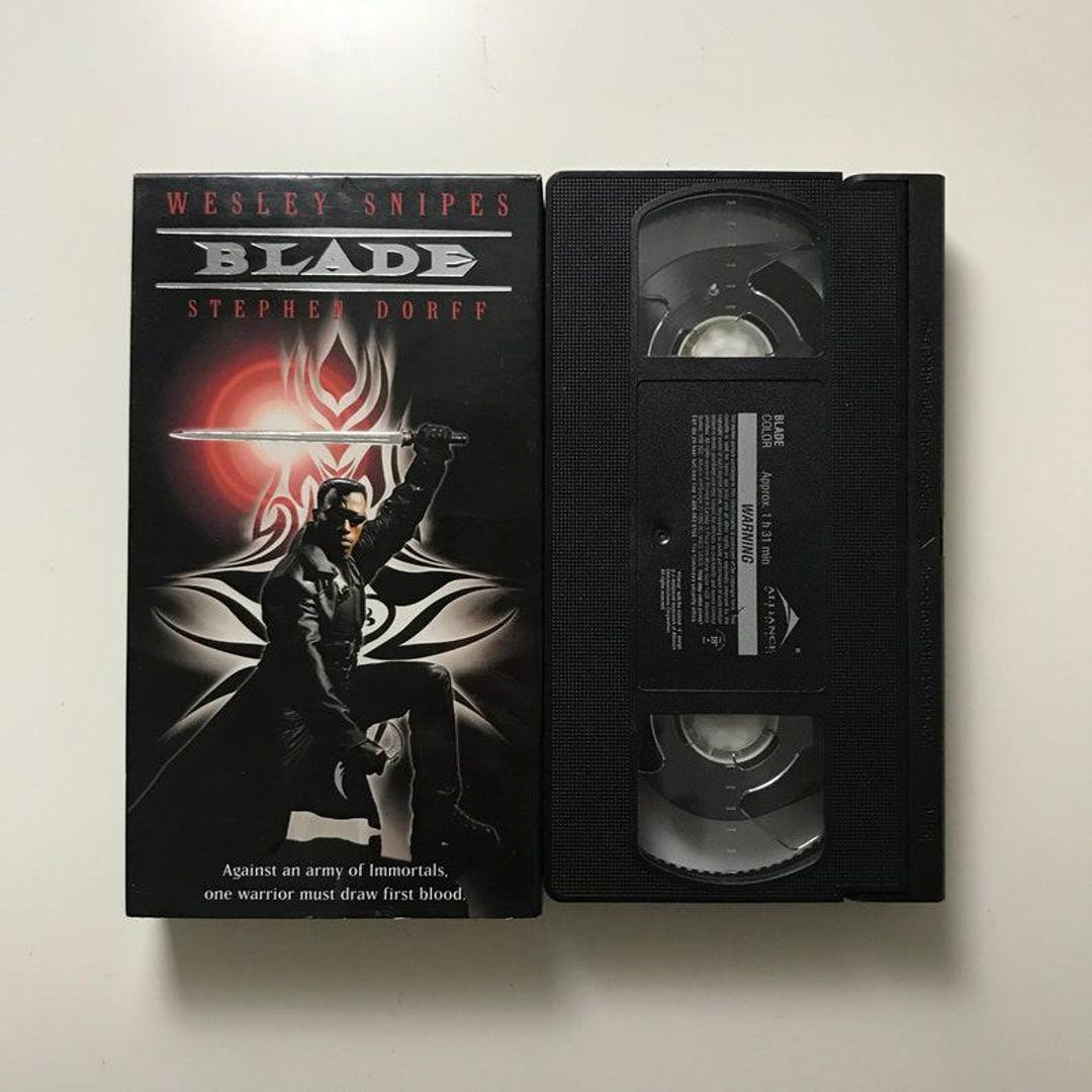 Blade VHS Tape Vintage Canadian Video 3D Cover Wesley Snipes Vampires ...