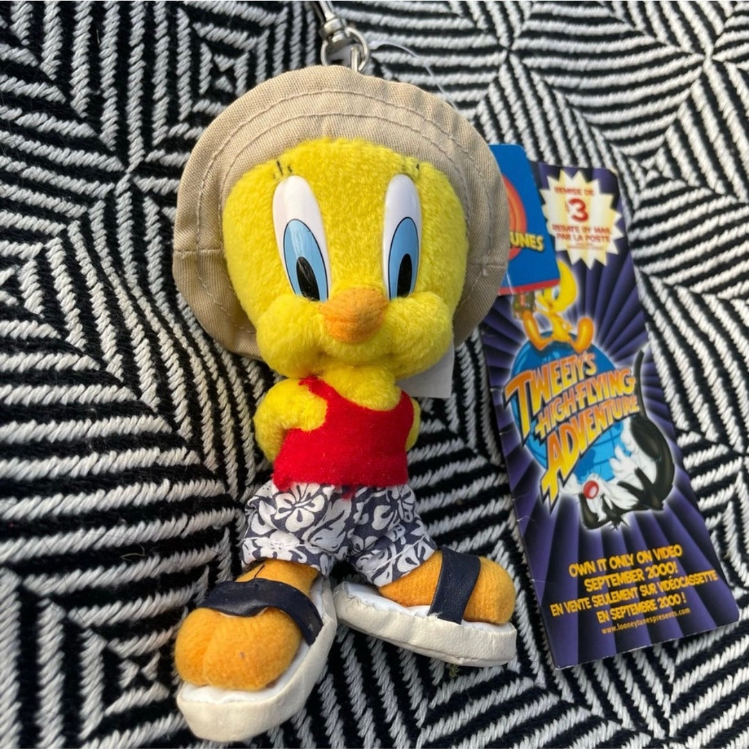 Vintage Looney Tunes Tweety Bird Hawaiian Plush Keychain - Etsy