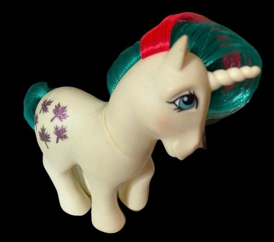 MLP Gusty - Unicorn Pony - White With Green and Pink Hair Vintage ...