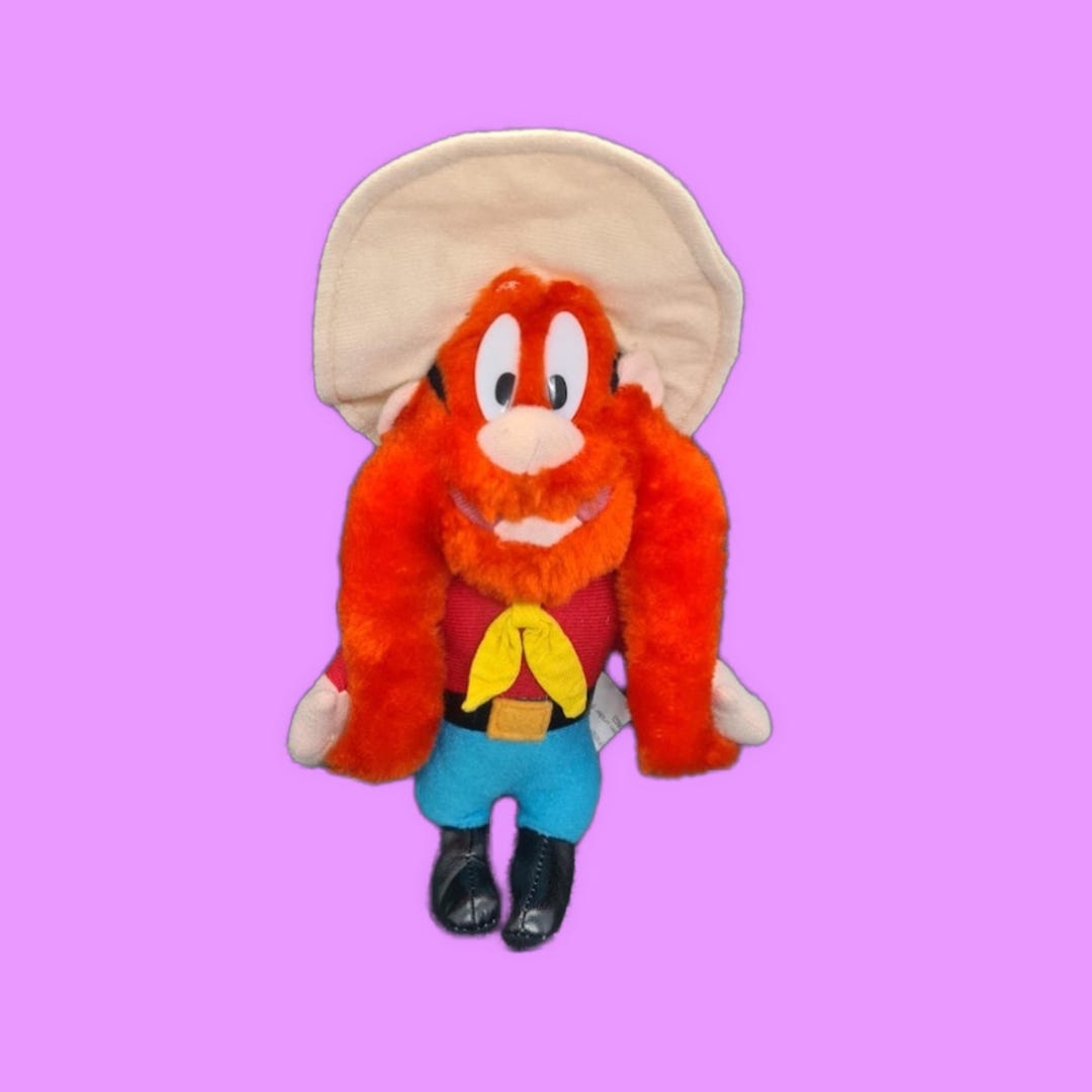 Looney Tunes Toy, Yosemite Sam Vintage Plush Small Soft Toy, 1997 ...