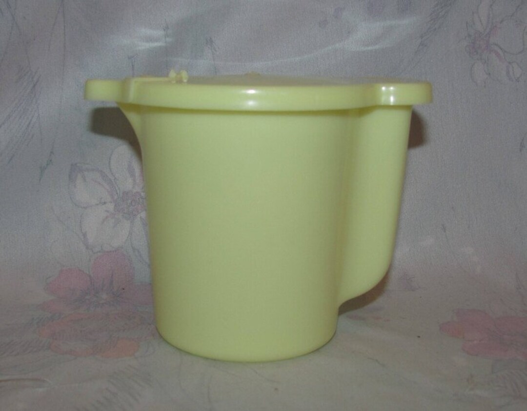 Vintage Yellow Tupperware Small Jug, Creamer - With Flip-up Lid ...
