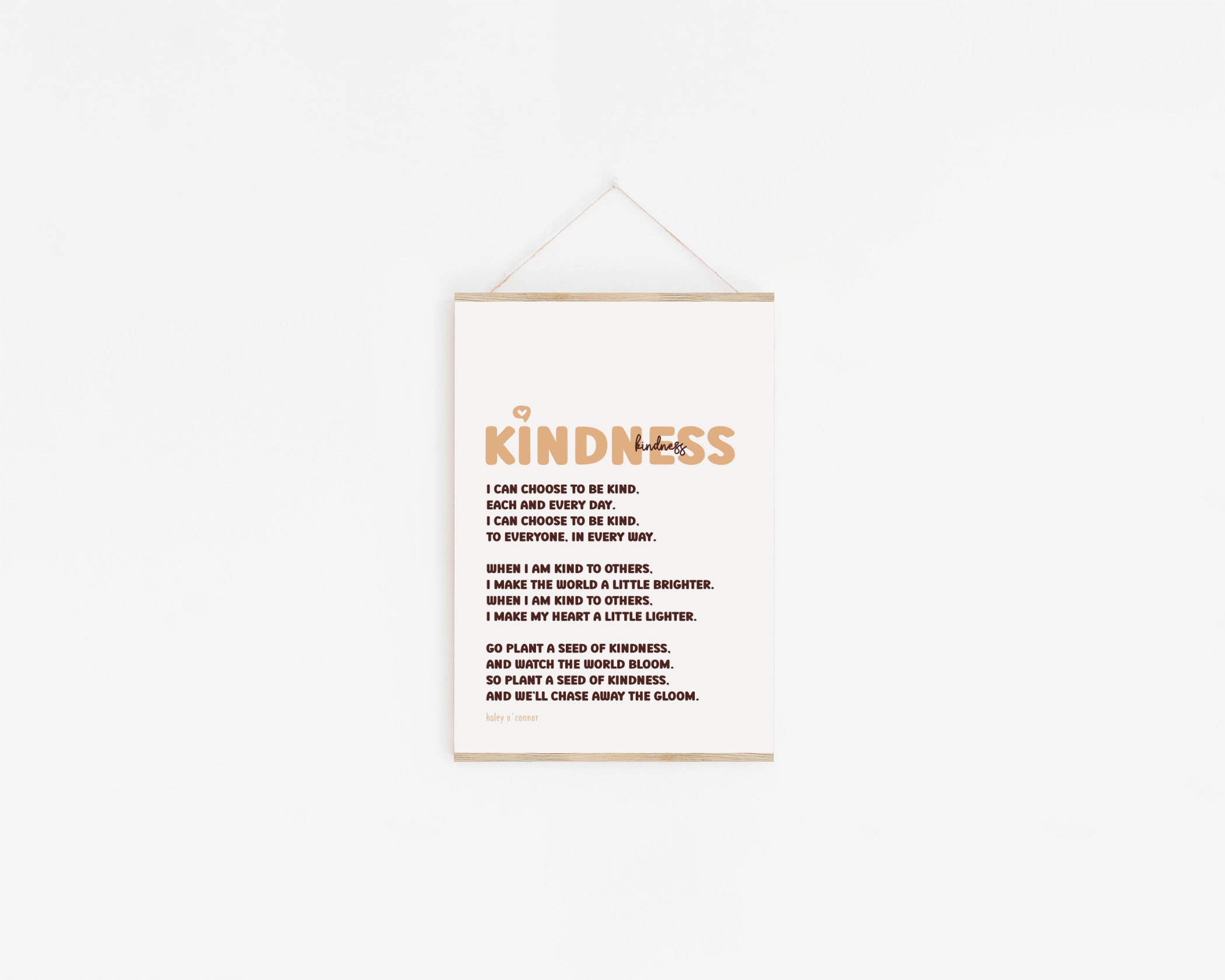 Kindness Poem Printable, DIGITAL DOWNLOAD, Quote Print, Wall Decor ...