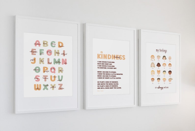 Set of 3 Educational Posters, Printable Kids Posters, Affirmation ...
