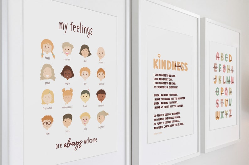 Set of 3 Educational Posters, Printable Kids Posters, Affirmation ...