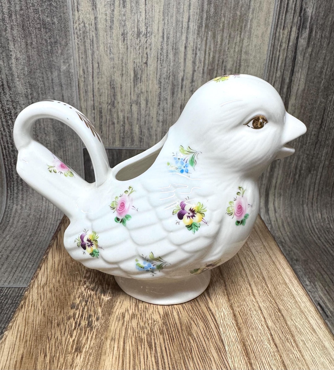 Grace's Teaware Small Bird Creamer Pitcher Floral Pattern - Etsy