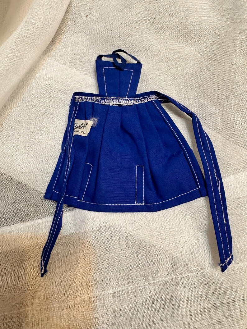 VINTAGE 1960s BARBIE Pak Apron & Utensils Blue Apron - Etsy