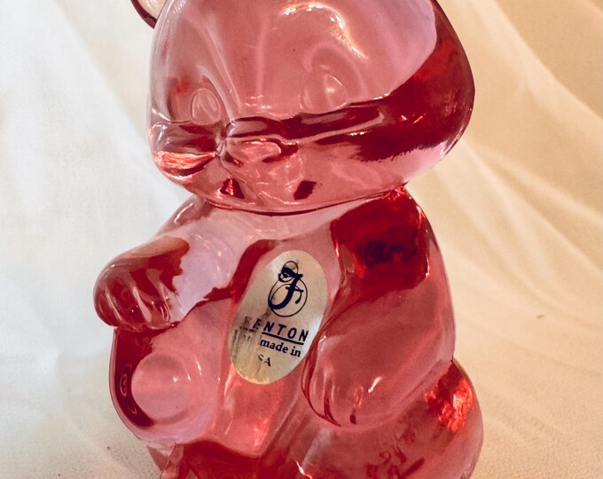 FENTON CRANBERRY Teddy Bear - Etsy