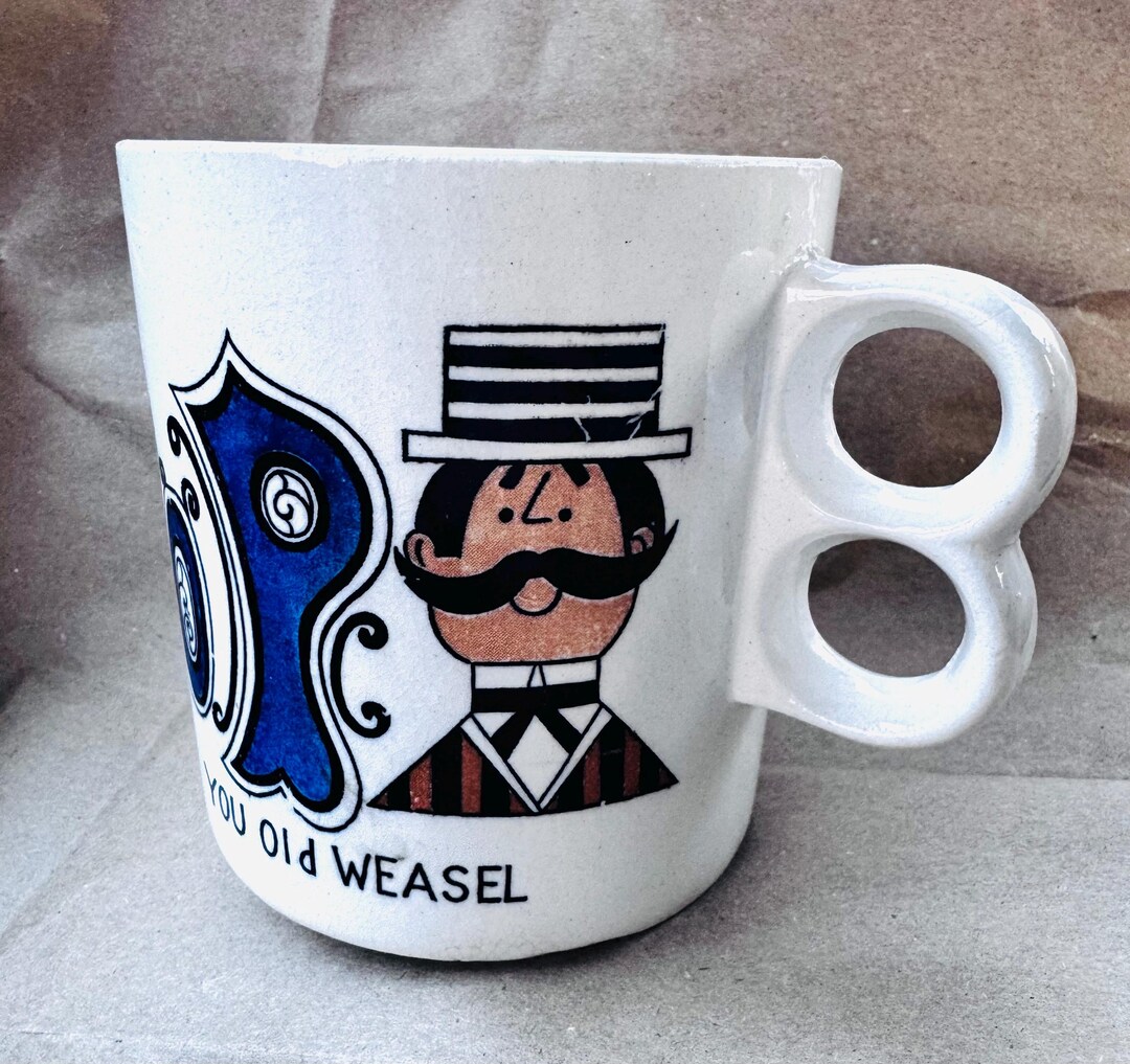 Pop YOU Old WEASEL Mustache Mug Vintage - Etsy