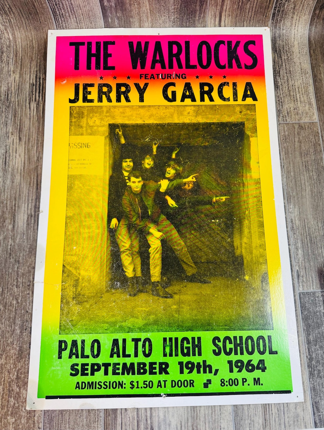 The Warlocks 1964 Poster Palo Alto High Jerry Garcia 14x22 - Etsy