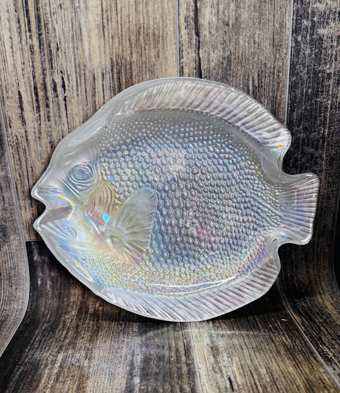 Vintage Pearl White Irredesent Fish Shaped Platter - Etsy