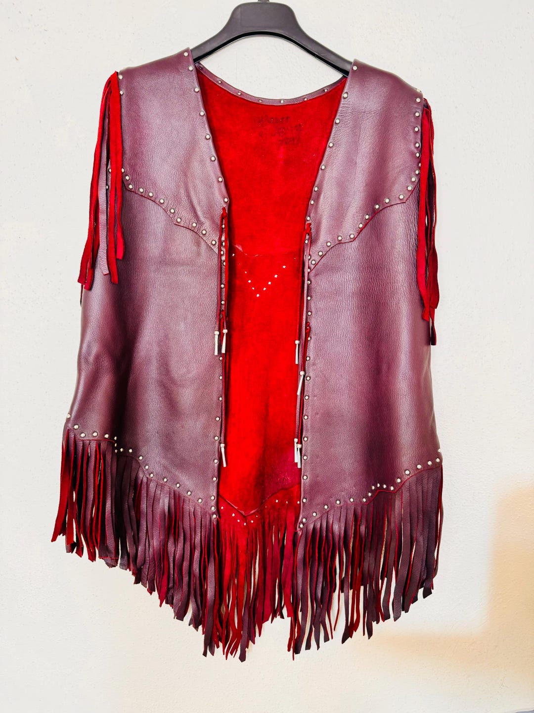 VINTAGE LEATHER BLANCO Rodeo Vest, Numbered and Signed - Etsy