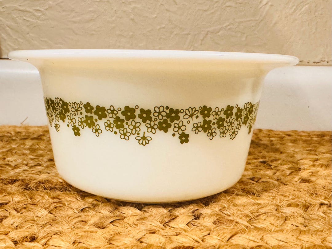 Vintage Pyrex Spring Blossom Hat Style Butter Dish Bowl Corning Corelle ...