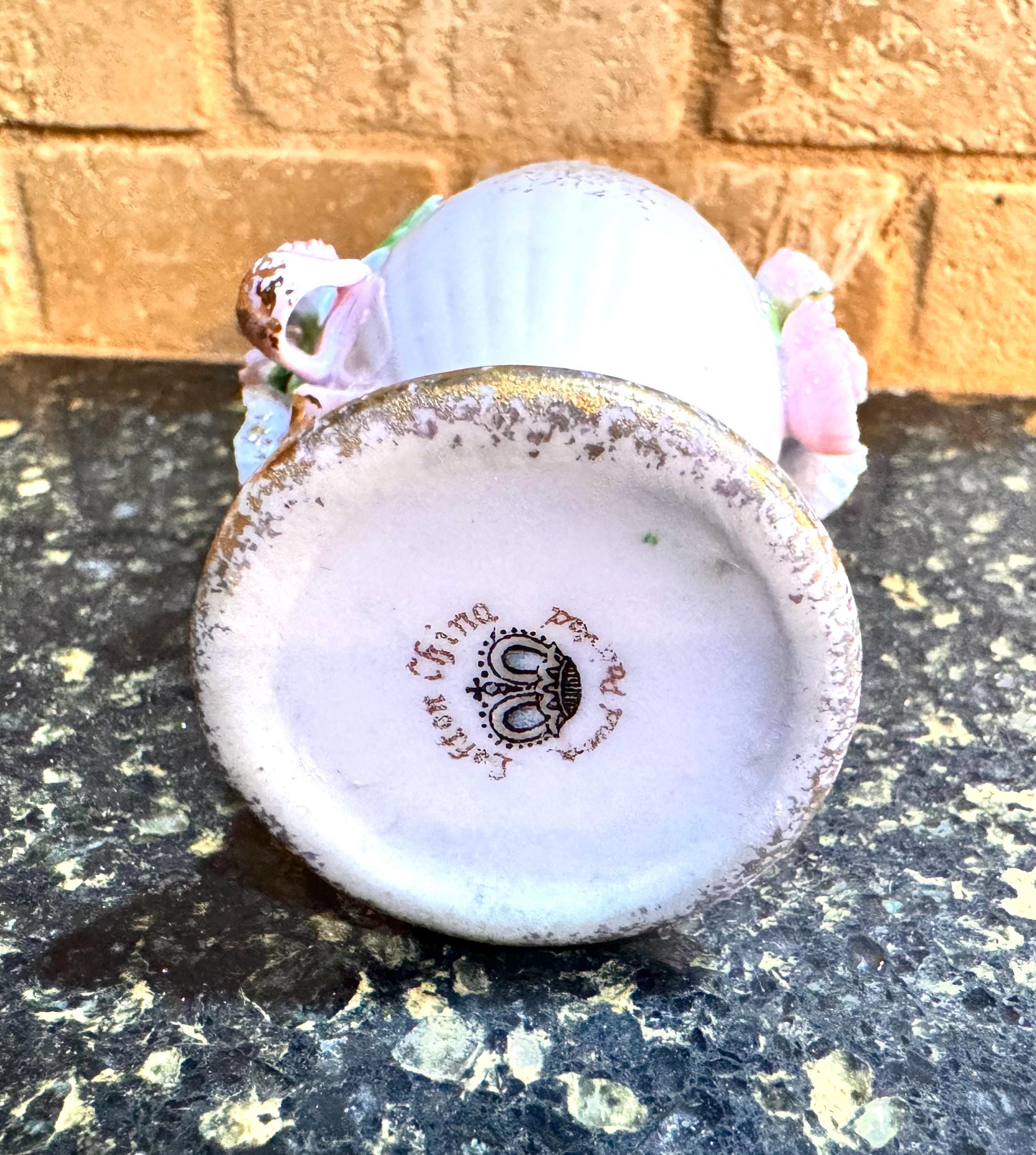 Vintage Lefton Pink Porcelain Vase With Flowers Miniature Decor - Etsy