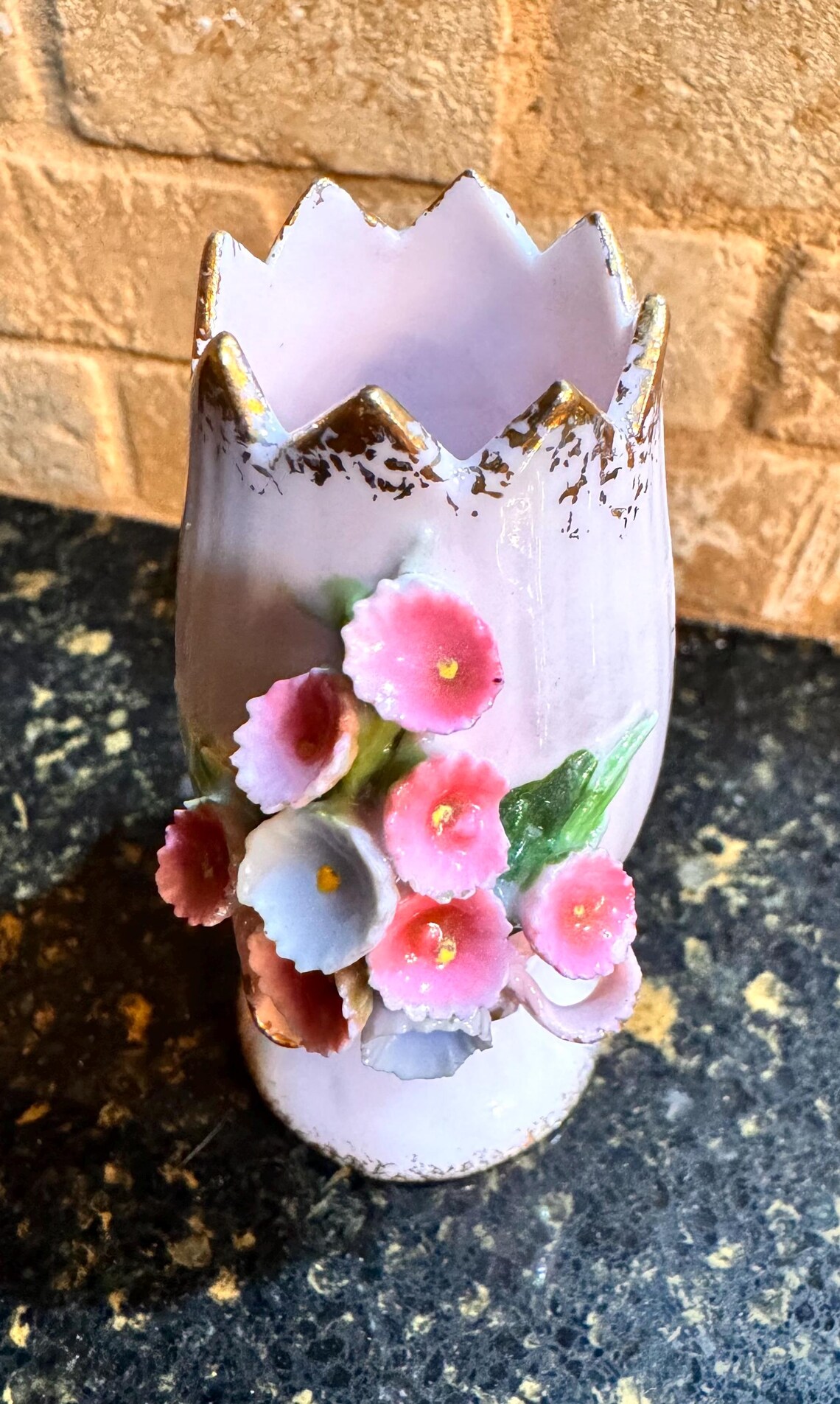 Vintage Lefton Pink Porcelain Vase With Flowers Miniature Decor - Etsy