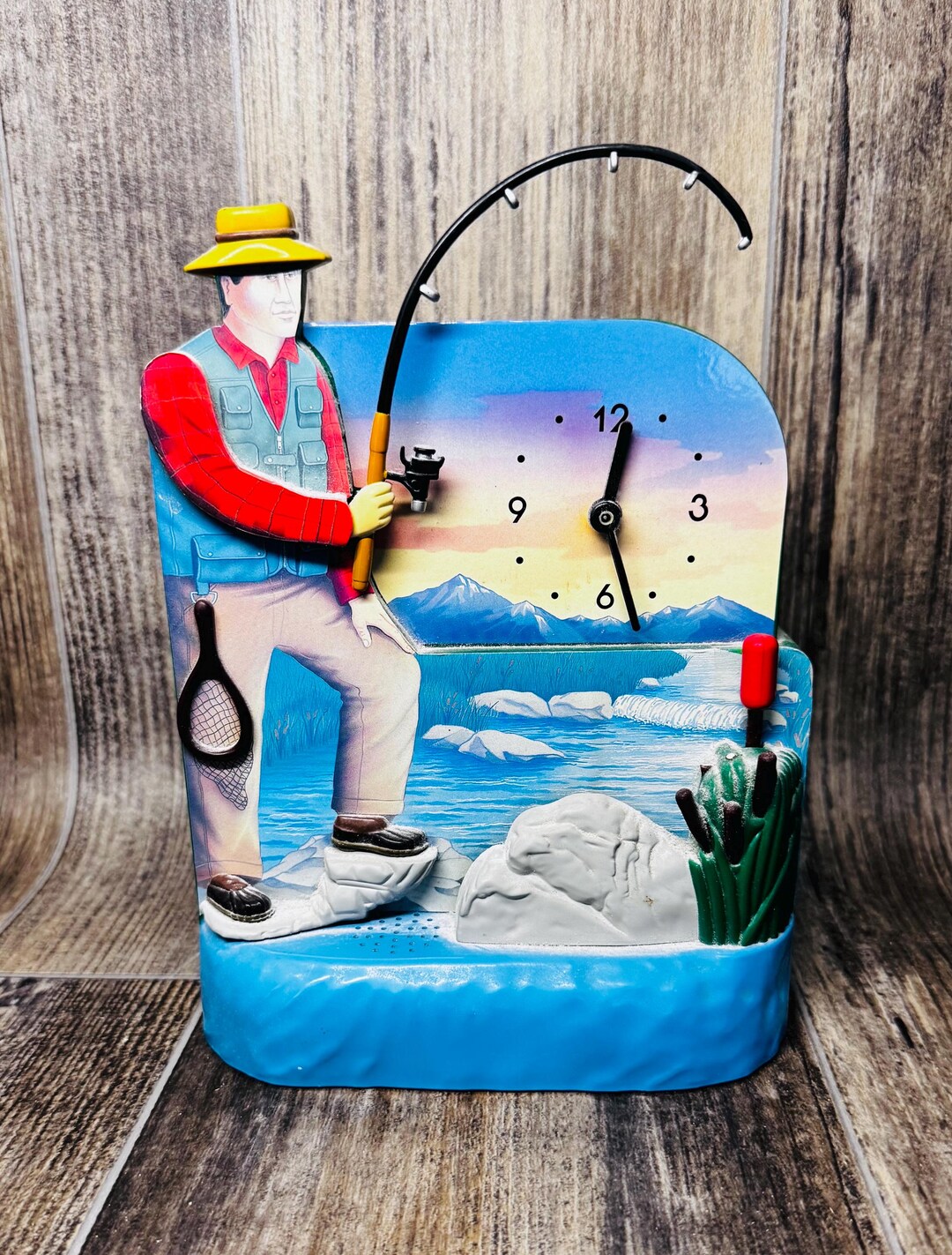 Vintage 1998 the Original "fishing Clock" (please Read) - Etsy