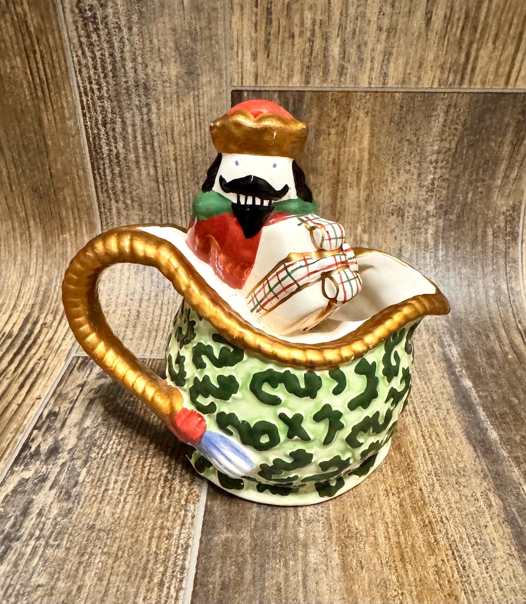 VTG Avon Christmas Creamer Pitcher Christmas Nutcracker Green 5" Vgc - Etsy
