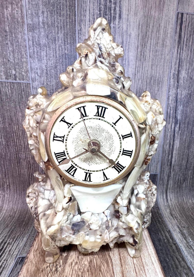 VTG Hand Crafted Genuine Mother of Pearl Lanshire Vomit Quartz Clock - Etsy