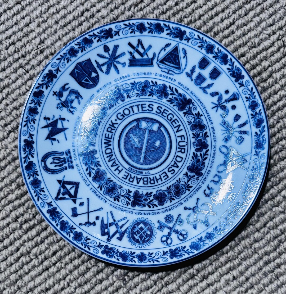 Rare German Guild Plate - Braun Machine Sales - Etsy