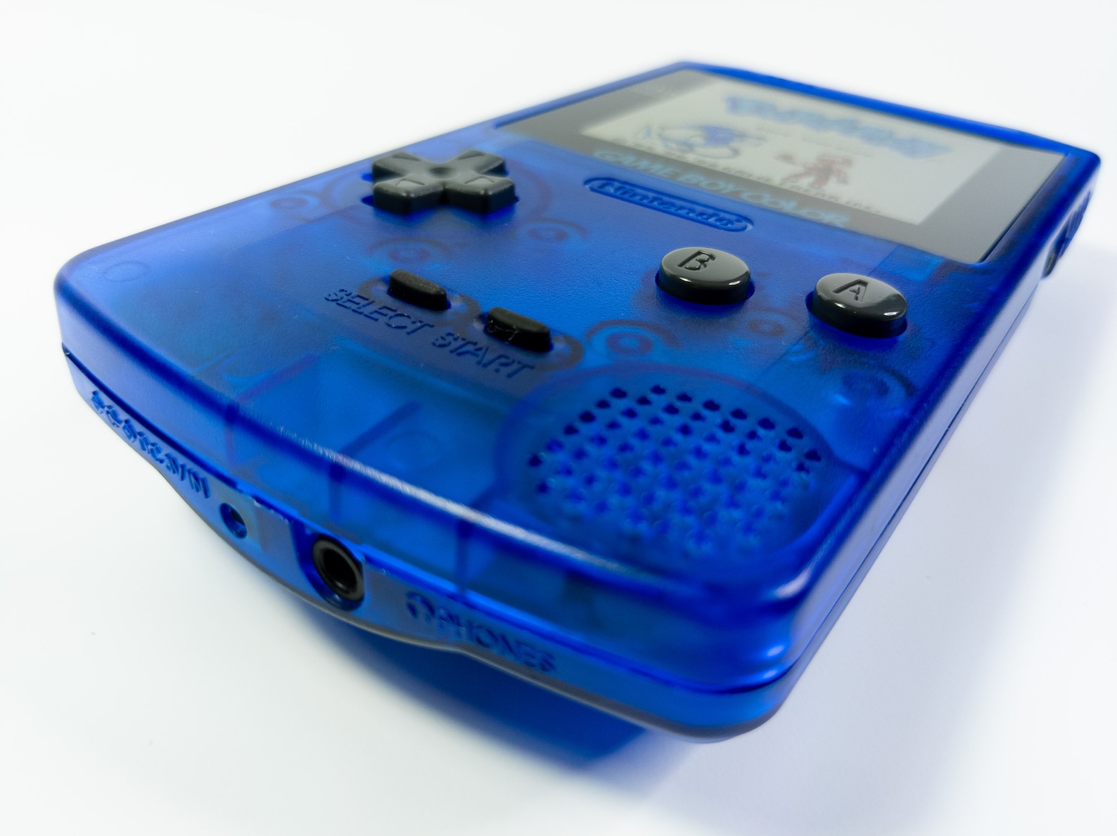 Clear Blue Gameboy Color Custom Modded - Backlit Screen, Brightness ...