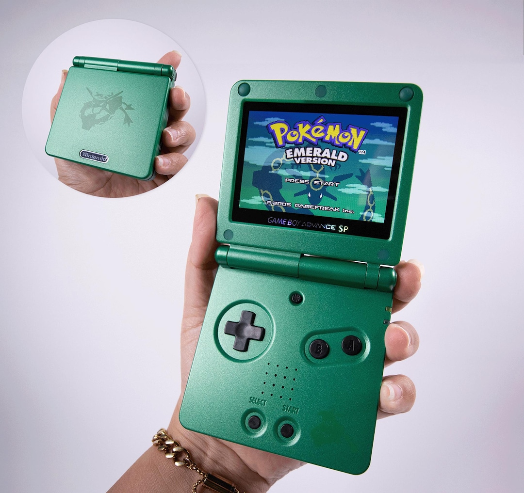 Rayquaza Theme Game Boy Advance SP – Backlit Screen, Upgraded Battery ...