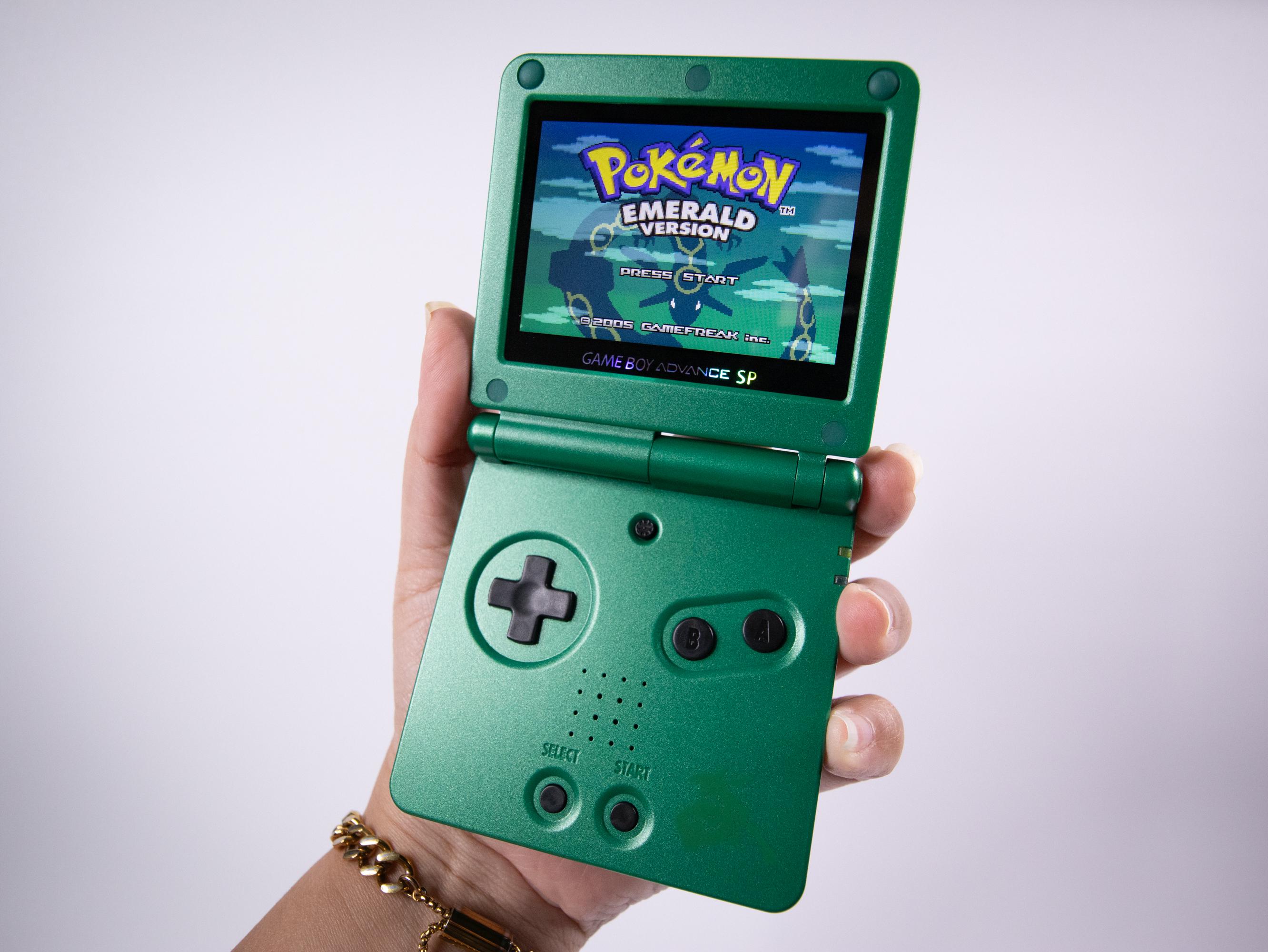 Rayquaza Theme Game Boy Advance SP – Backlit Screen, Upgraded Battery ...