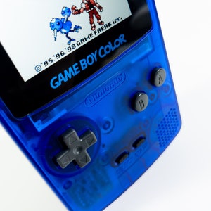 Clear Blue Gameboy Color Custom Modded - Backlit Screen, Brightness ...