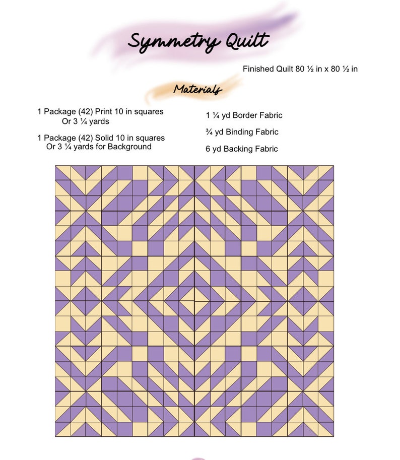 Symmetry Quilt Pattern - Etsy