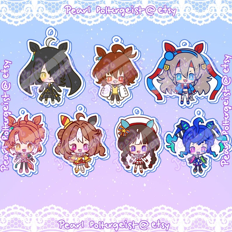 2"umamusume Vol 2 Double Sided Glitter Epoxy Keychain - Etsy