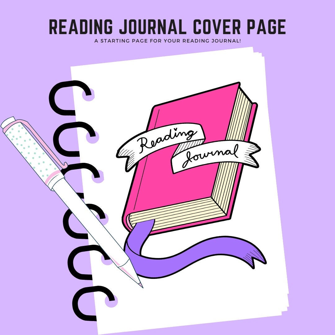 Reading Journal Cover Page Letter Size A4 A5 Reading Tracker Reading ...