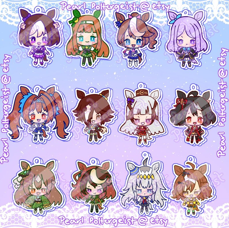 2"umamusume Vol 1 Double Sided Glitter Epoxy Keychain - Etsy