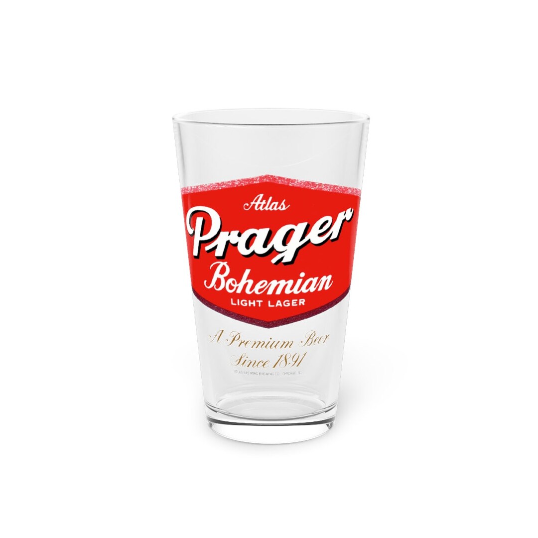Atlas Prager Beer Pint Glass, Bohemian Brewing Co., Chicago Il - Etsy