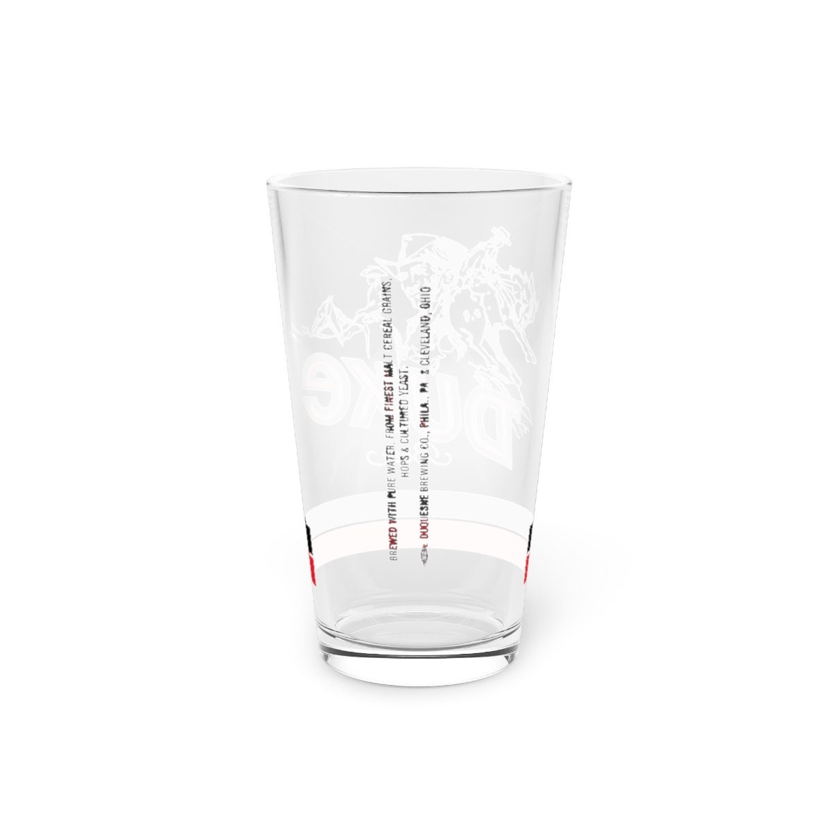 The Duke Beer Pint Glass, Duquesne Brewing Co, Pittsburgh PA, C ...