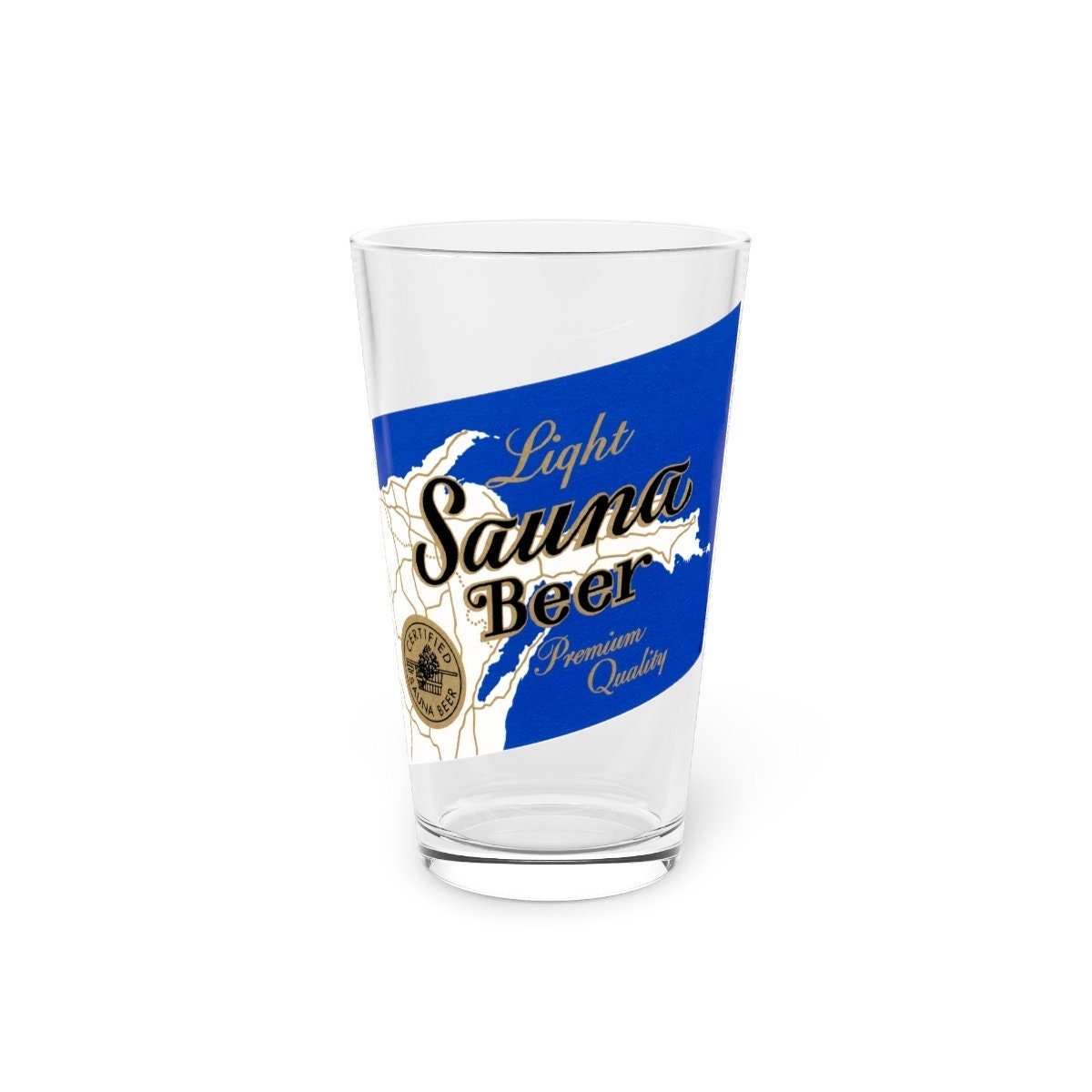 Finnish Sauna Beer Pint Glass, Bosch Brewing Co., Houghton Michigan ...