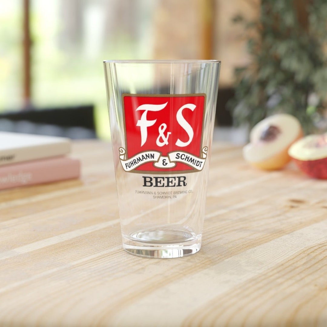 F&S BEER Pint Glass, Shamokin, PA ~ Classic Fuhrmann and Schmidt ...