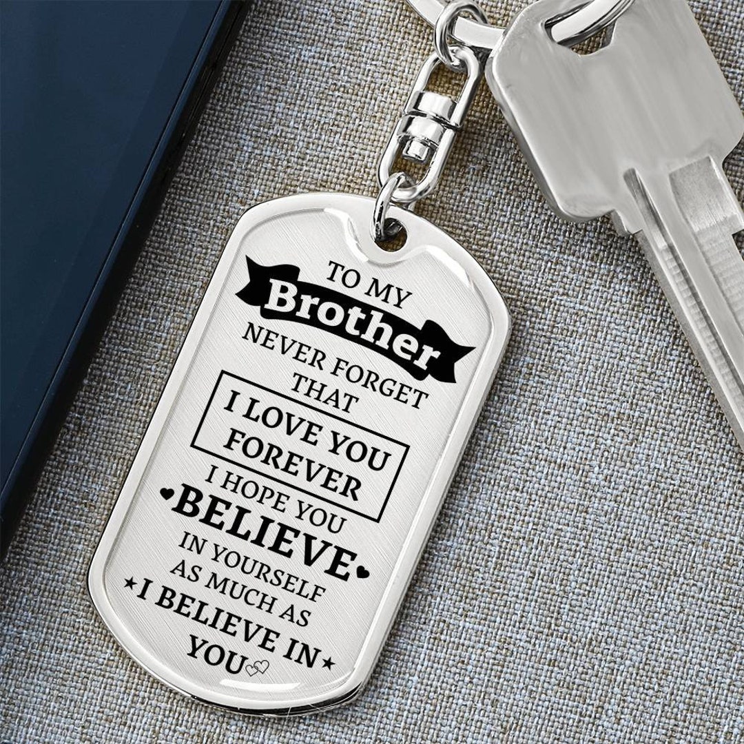 To My Brother Keychain, Gift for Brother, Brother Sister Gift ...