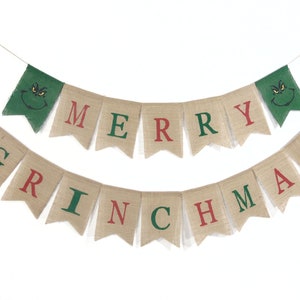 Merry Grinchmas Banner, Grinch Christmas Decorations, Merry Christmas ...