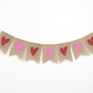 Valentine Heart Banner, Valentines Day Decor, Happy Valentines Day ...